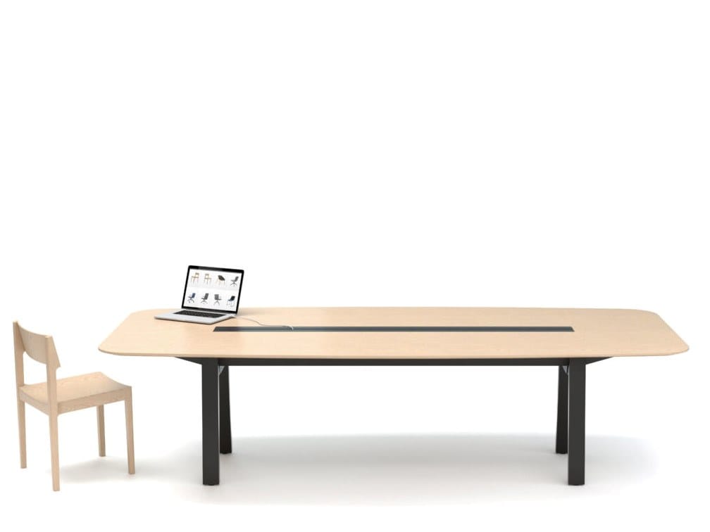 IN-TENSIVE UNIT Wooden meeting table with cable management By Inno ...