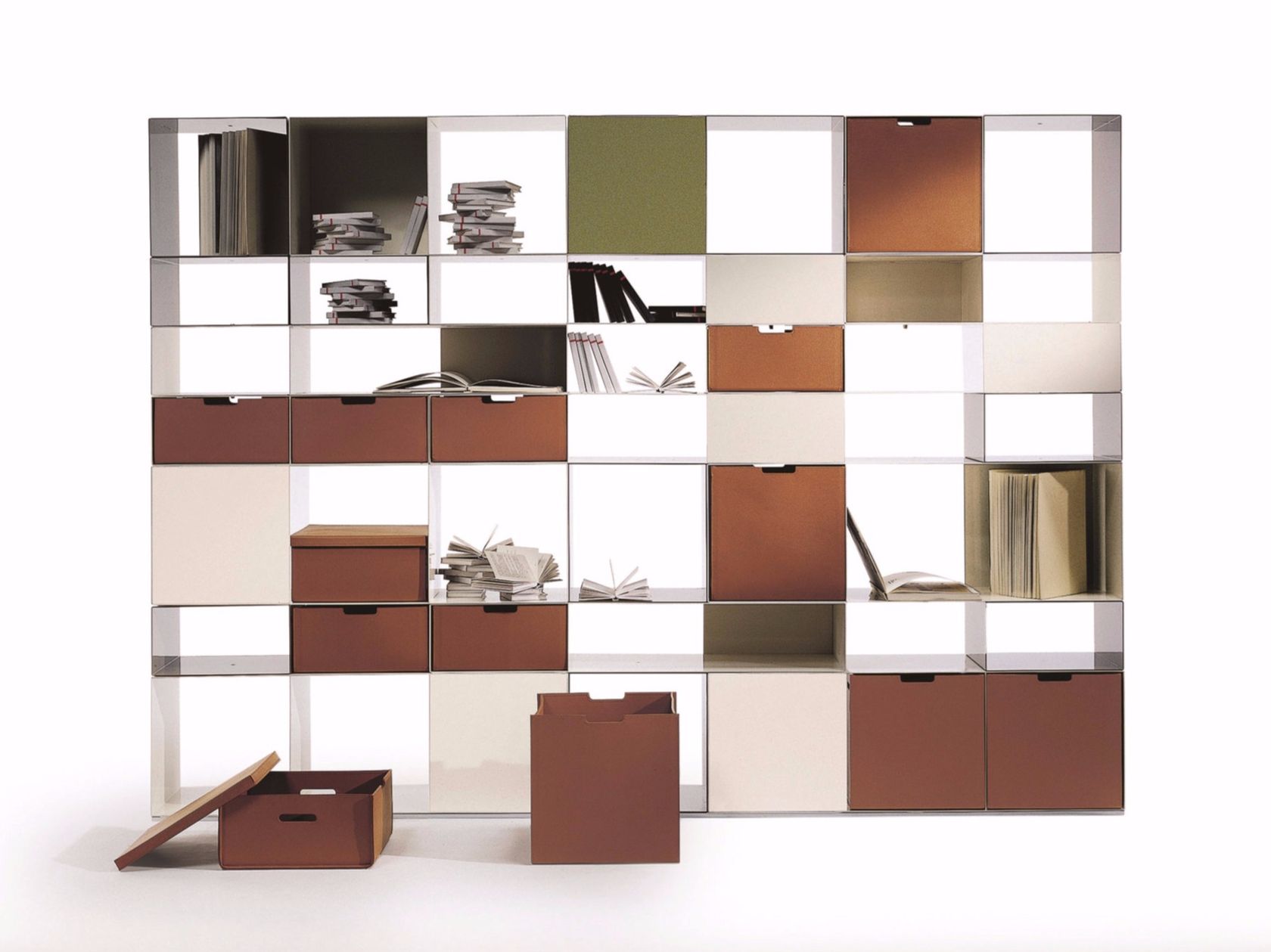 INFINITY Open sectional bookcase with drawers By Flexform | design ...