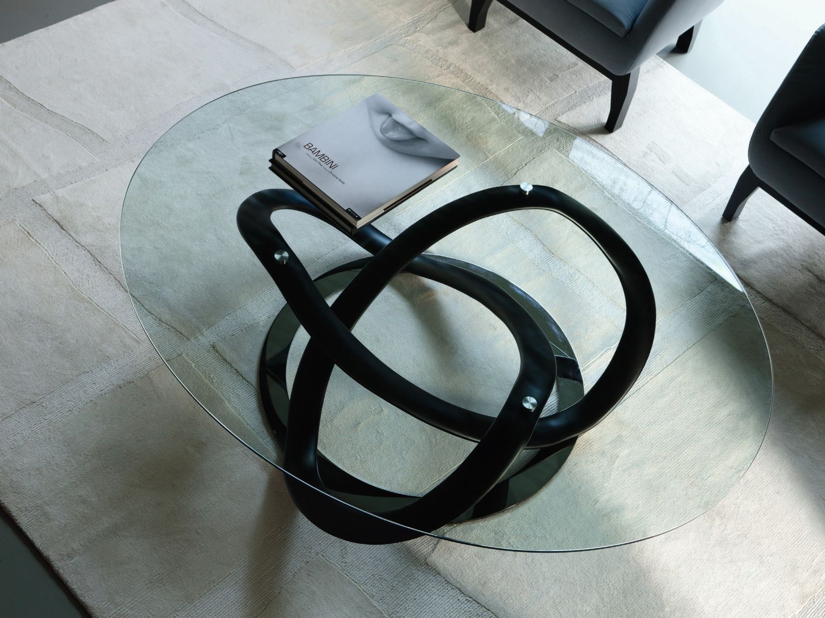 INFINITY | Oval coffee table Oval crystal coffee table for living room ...