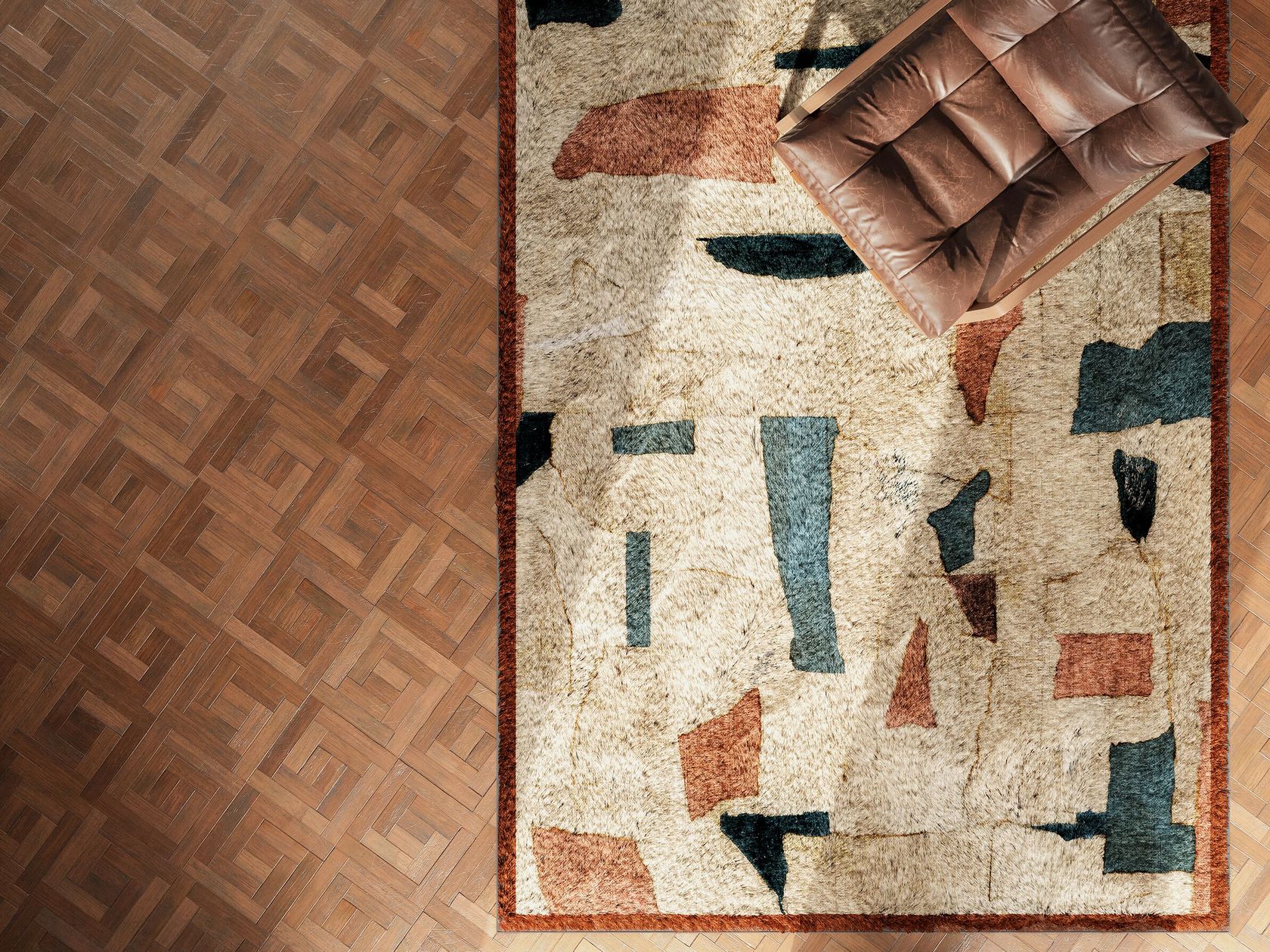 STICKY TAPE Polyamide rug By INK.RUGS