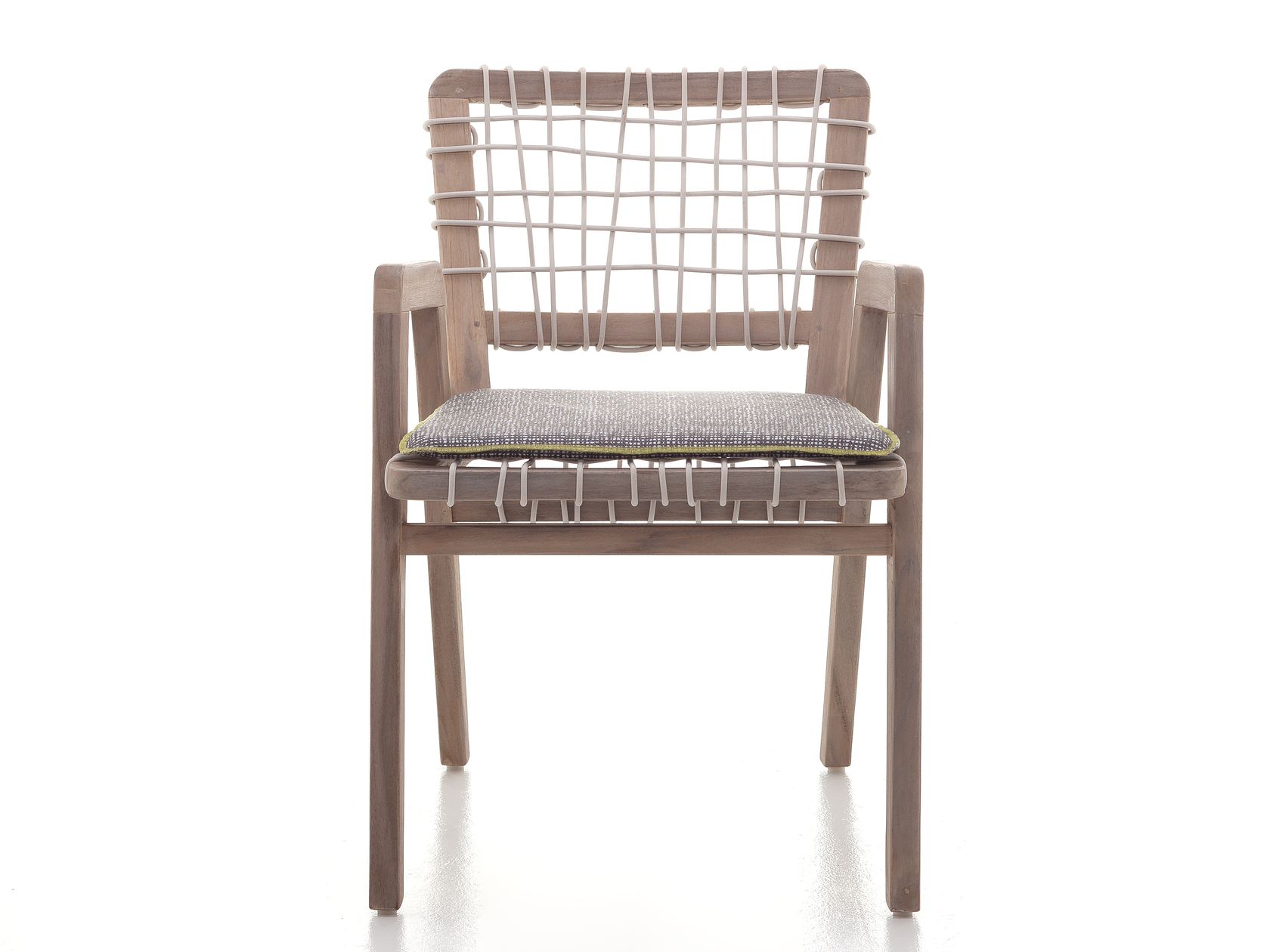 Teak garden chair with integrated cushion INOUT 866 Gervasoni Outdoor ...