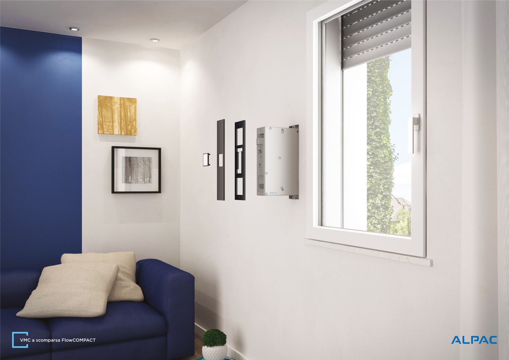 Sistema VMC decentralizzata ad incasso nel muro INSIDE FLOW - Alpac ...