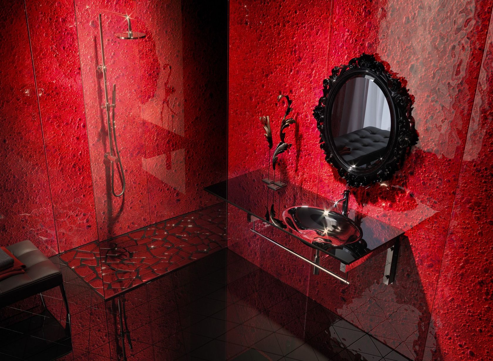 INTEGRATED SINKS Washbasin By Vetrocolor