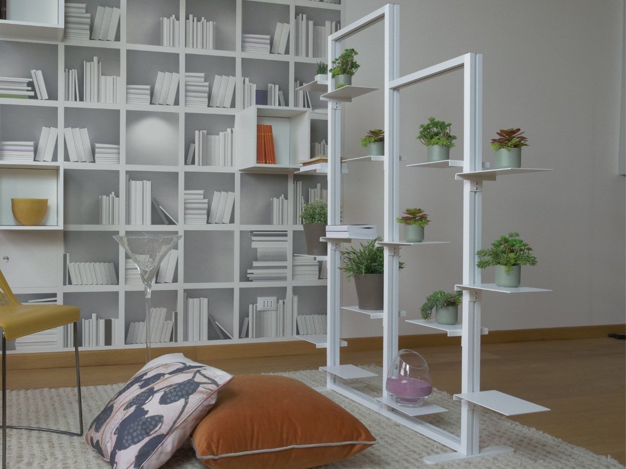 INUNO | Divider bookcase Divider modular aluminium bookcase By STUDIO T