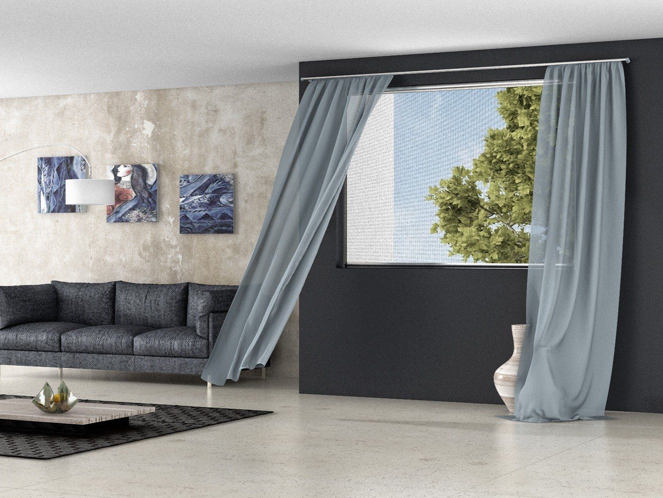 IRENE 65 SQUARE Vertical sliding insect screen By Mv Line