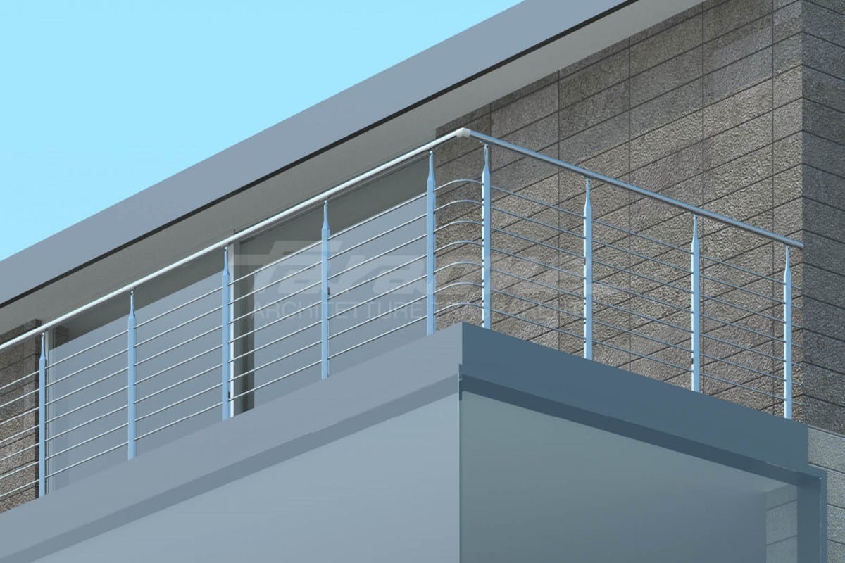 Parapetto in acciaio inox IRIS By FARAONE design Matteo Paolini