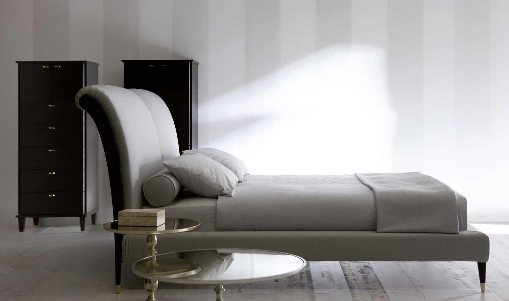Double bed with upholstered headboard IRIS By OPERA CONTEMPORARY design ...