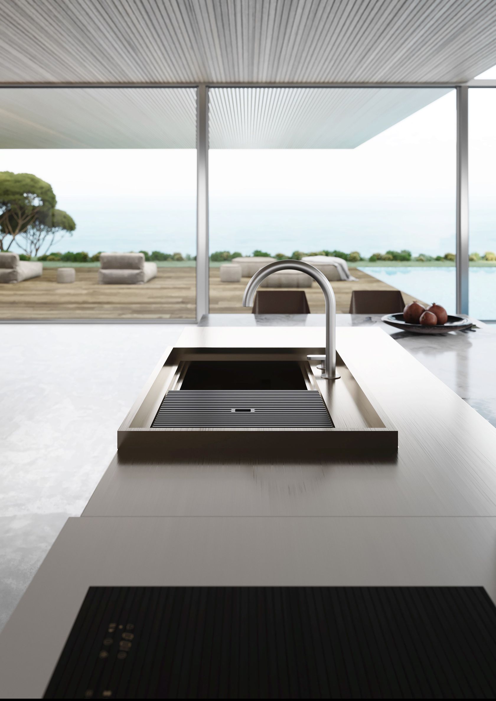 ISØLA - IBIZA Custom kitchen with island By Rossana | design Carlo Colombo