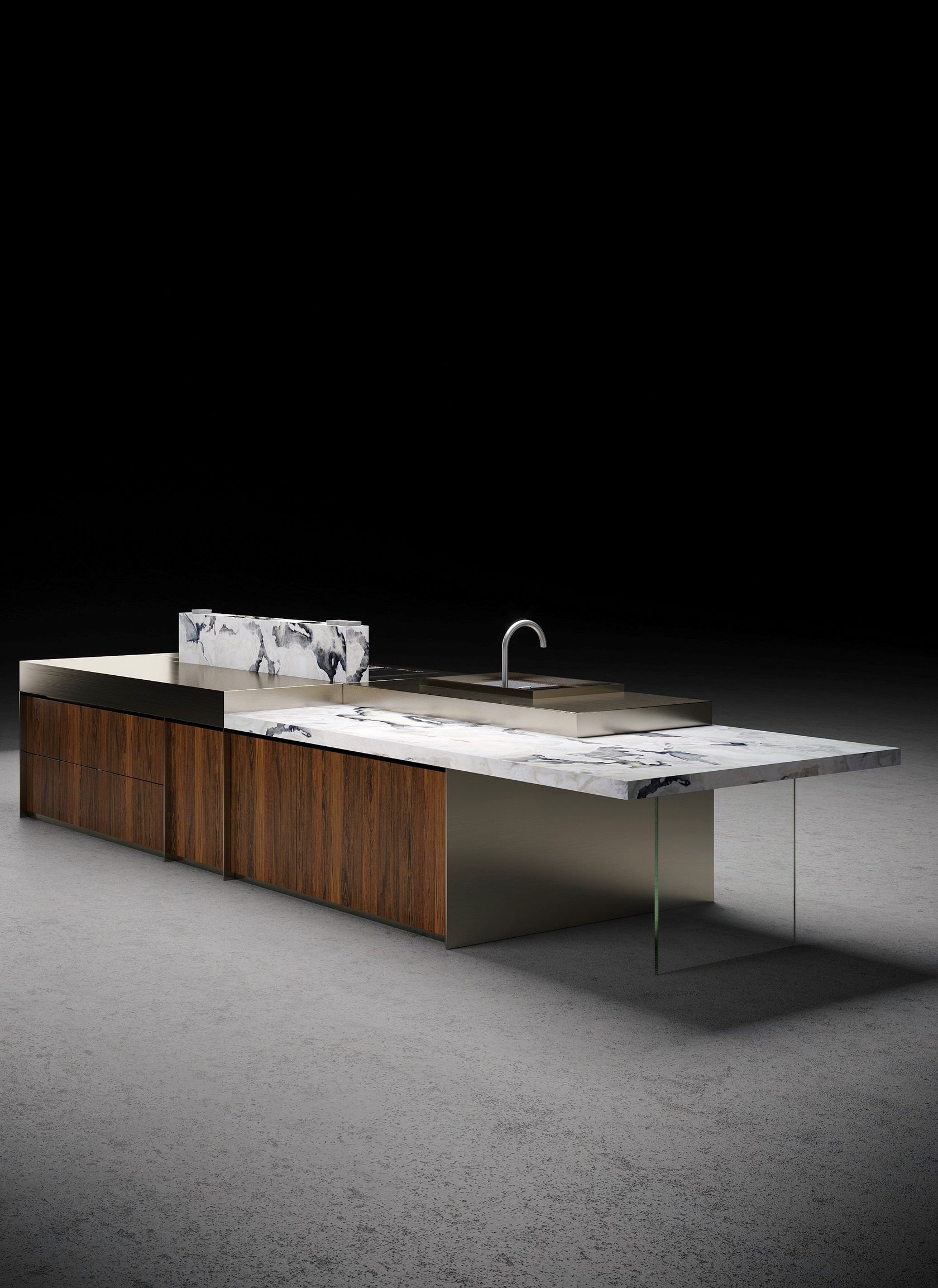 ISØLA - IBIZA Custom kitchen with island By Rossana | design Carlo Colombo