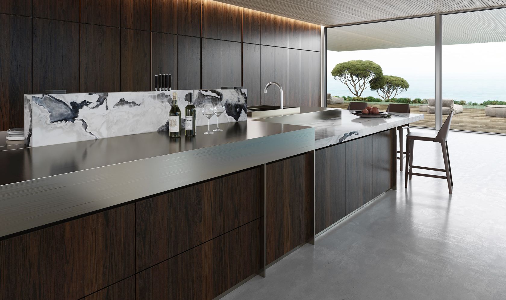 ISØLA - IBIZA Custom kitchen with island By Rossana | design Carlo Colombo