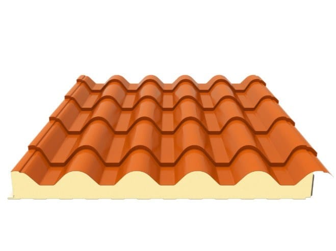 Pannello effetto coppo certificato al fuoco ISODOMUS SUPERIOR - ISOPAN ...