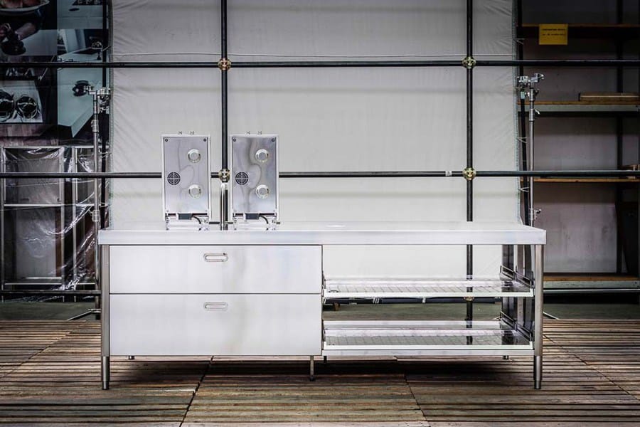 Stainless steel kitchen unit ISOLA CUCINA 250 By ALPES-INOX