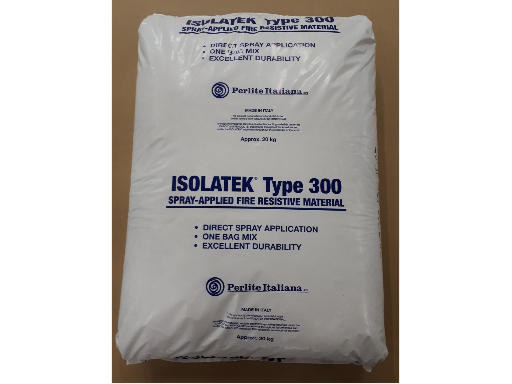 ISOLATEK® Type 300 Fire-resistant plaster By Perlite Italiana