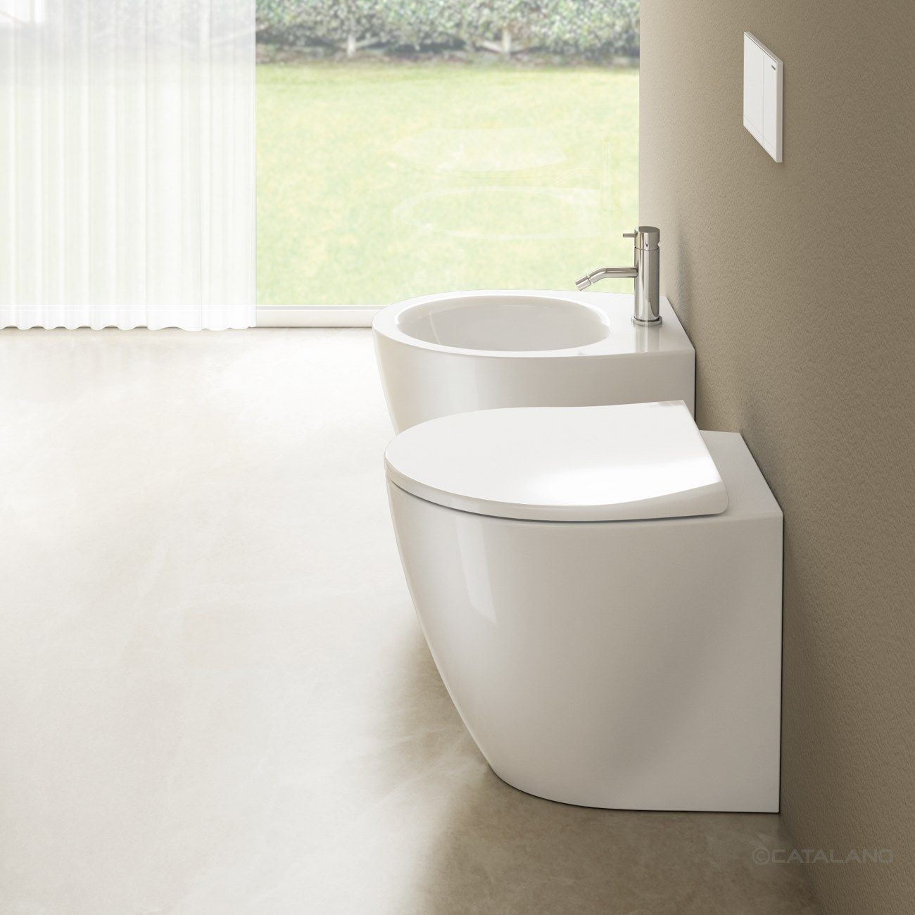 ITALY Floor mounted ceramic bidet By CERAMICA CATALANO