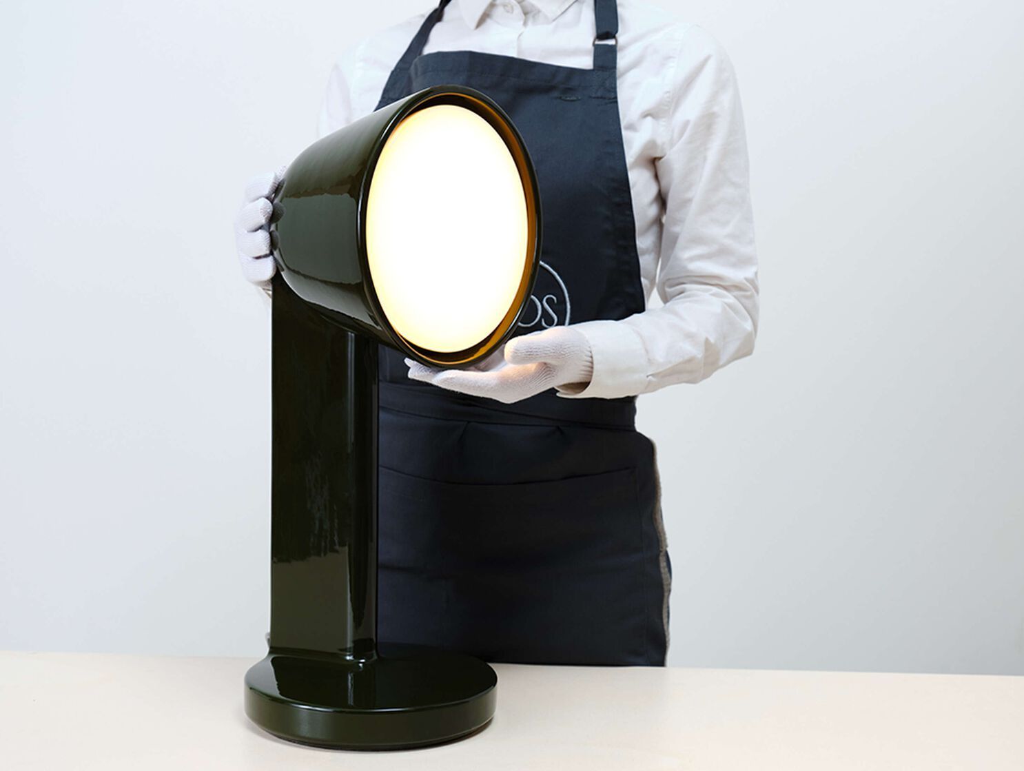 FLOS - CÉRAMIQUE SIDE SIGNED GREEN Table lamp By In Stock