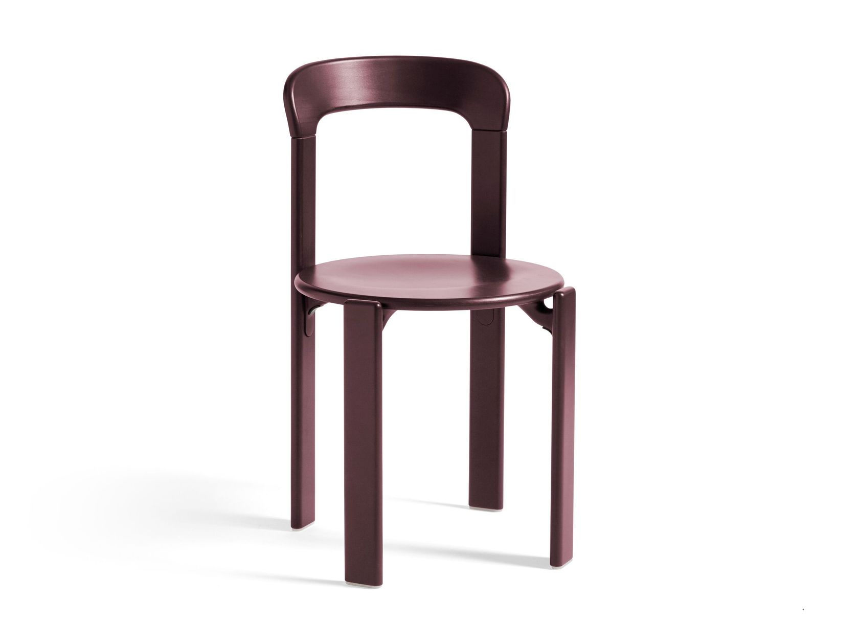 HAY - REY Grape red Beech chair By In Stock