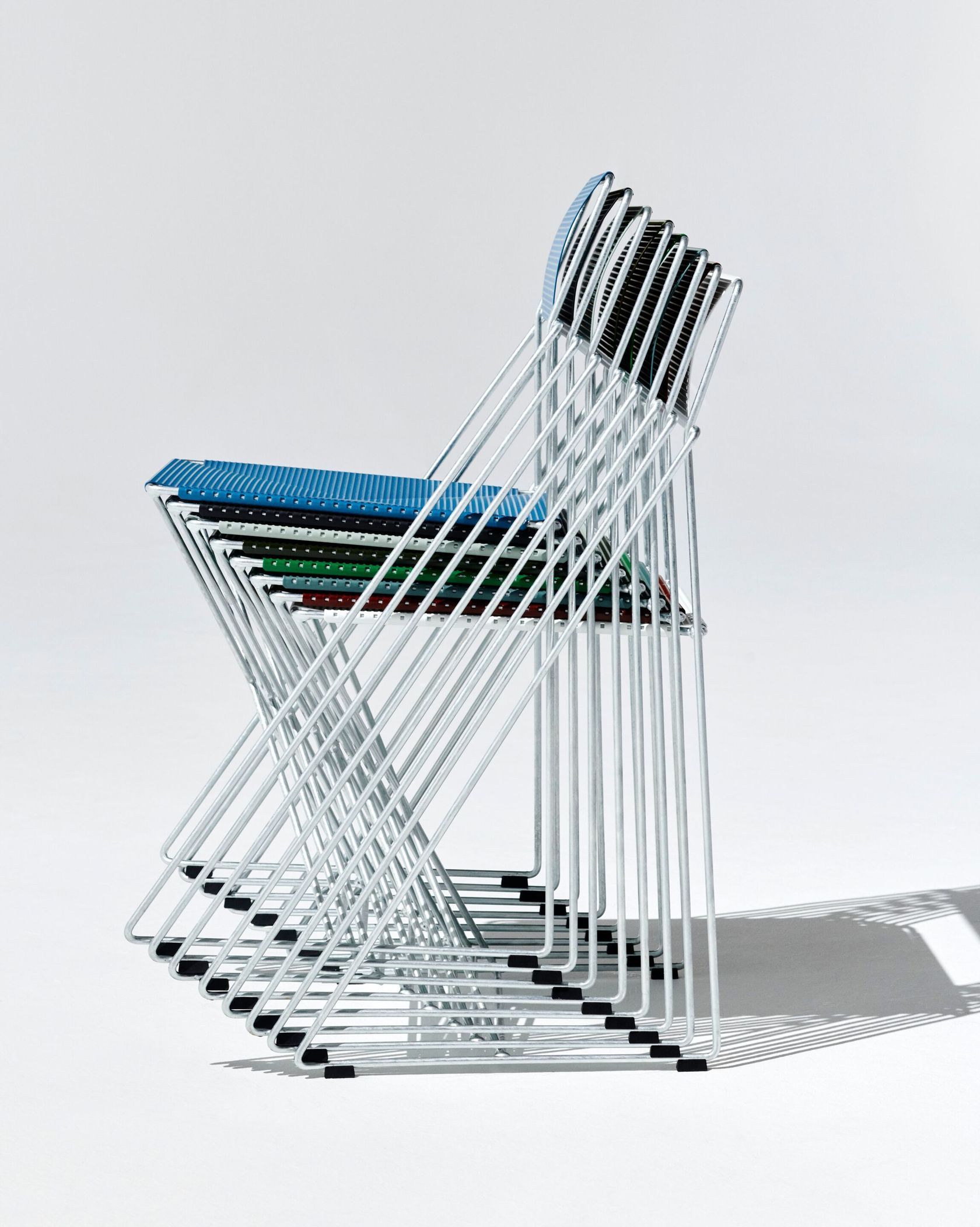 HAY - X-LINE CHALK WHITE GALVANIZED Sedia impilabile in acciaio ...