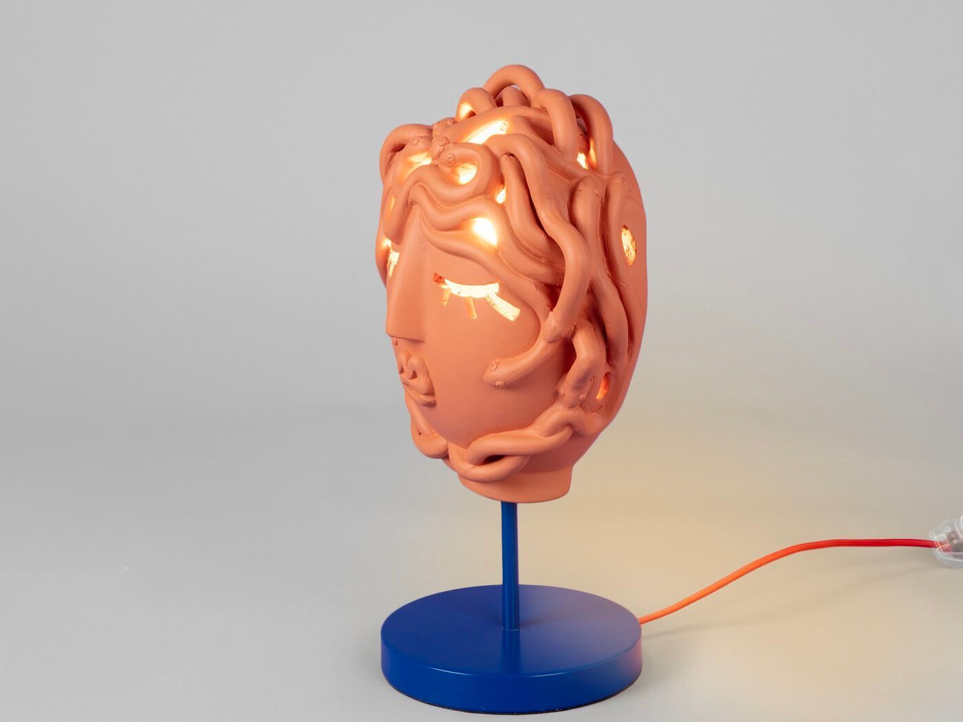 SELETTI - TERRACOTTA MEDUSA MASK LAMP Table lamp By In Stock