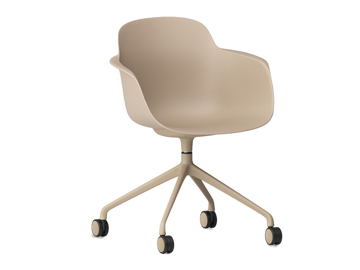 SICLA SWIVEL WITH CASTORS Swivel polypropylene chair with castors and ...