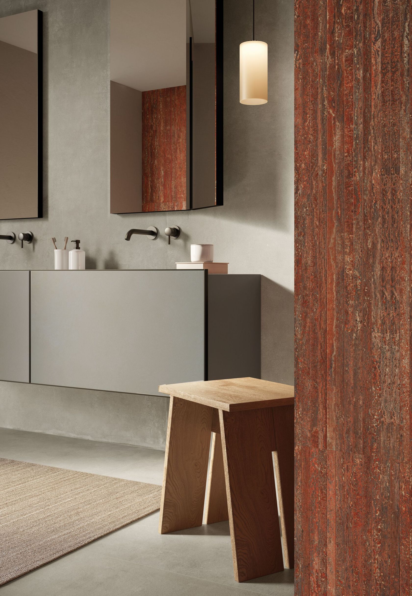 I TRAVERTINI ROSSO VEIN CUT Flooring By Italgraniti