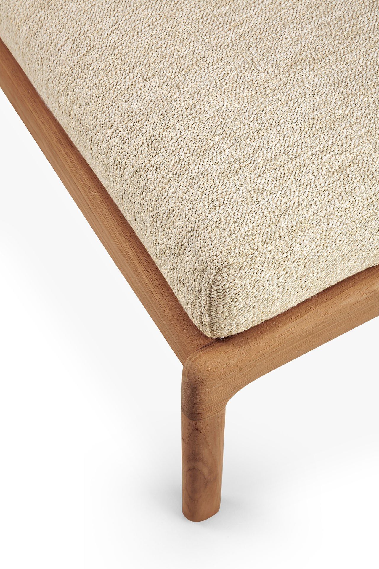JACK Rectangular fabric and teak garden footstool By Ethnicraft ...