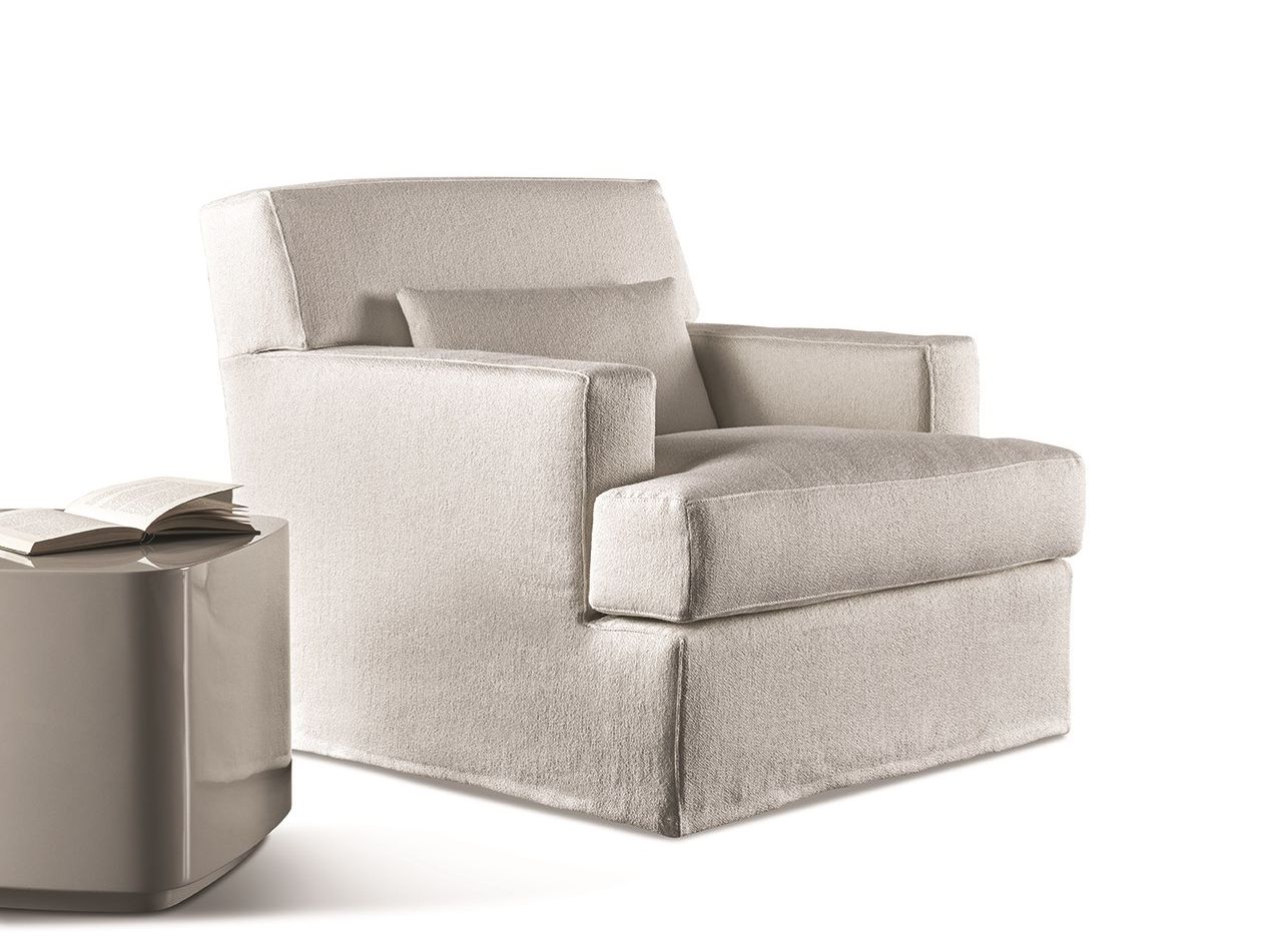 JAMES SLIM Fabric armchair with armrests By Meridiani