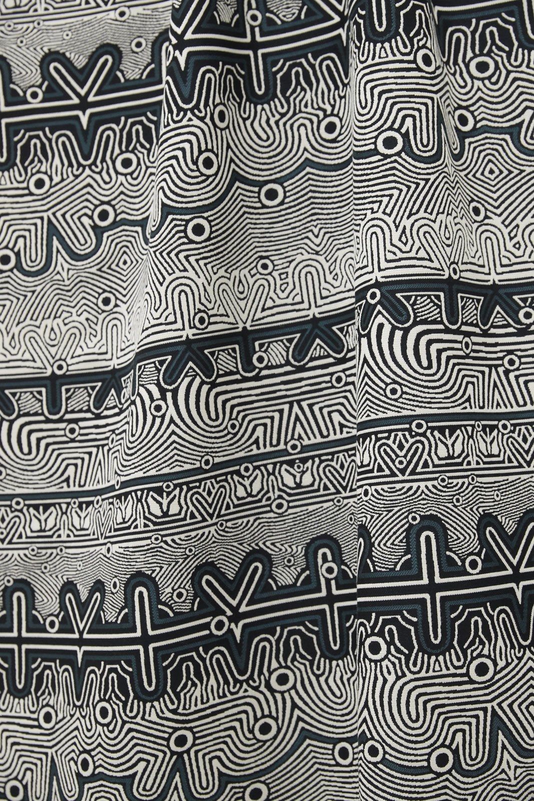 JEAN PAUL GAULTIER - STRIPE Jacquard viscose fabric with graphic ...