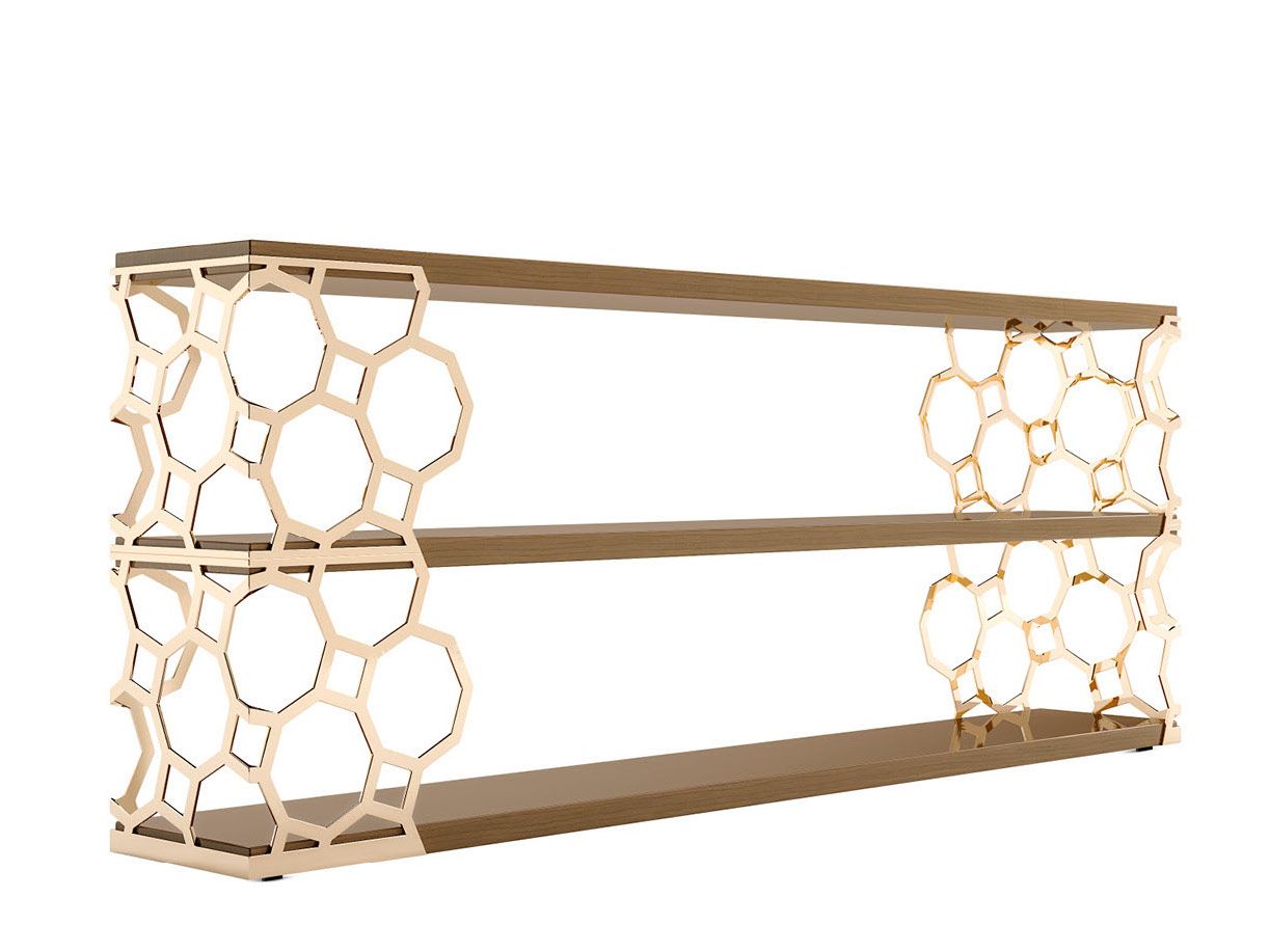 JENNY | Console table Rectangular console table with shelving By VOLPI