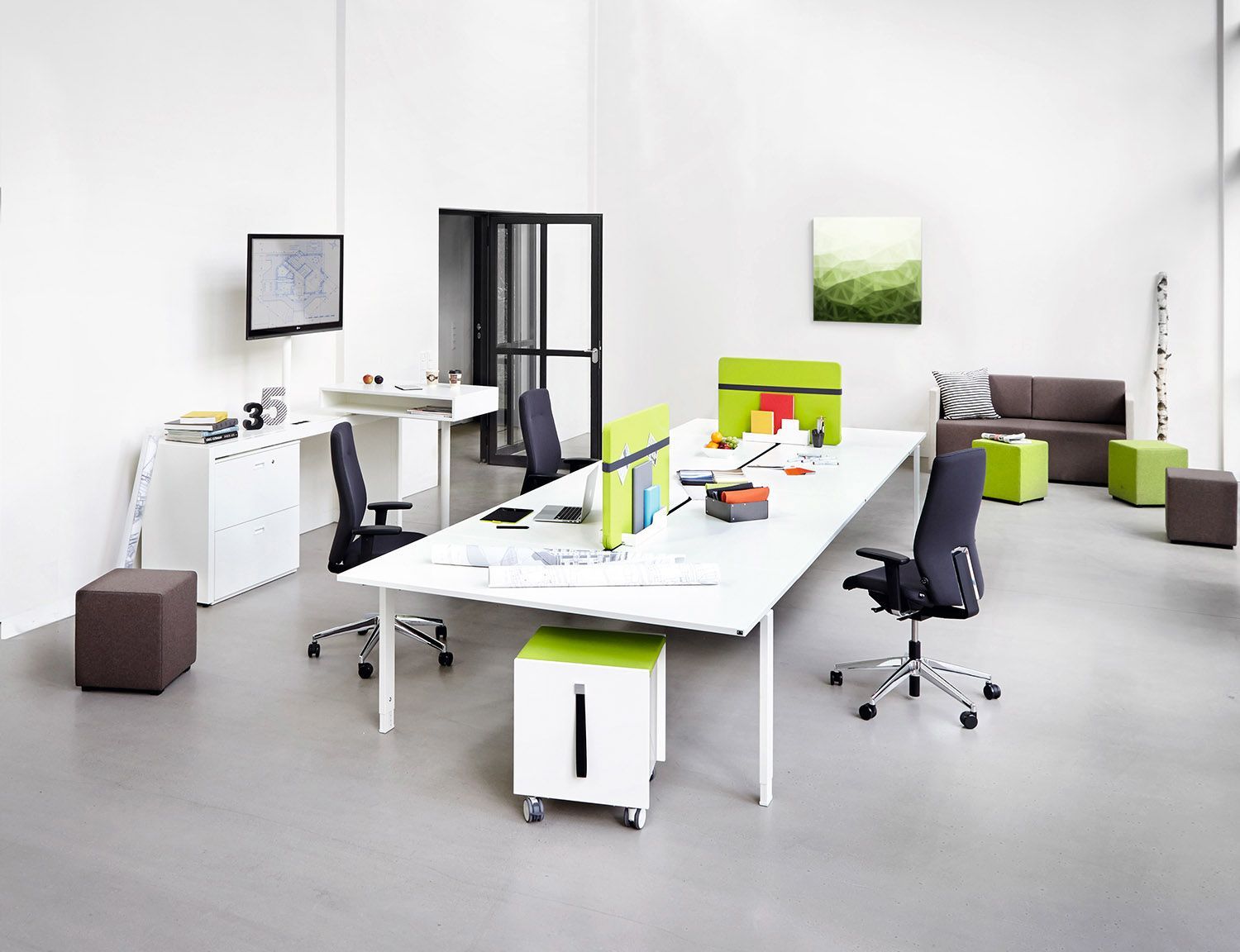 JET II Office chair with castors with 5-Spoke base By König Neurath