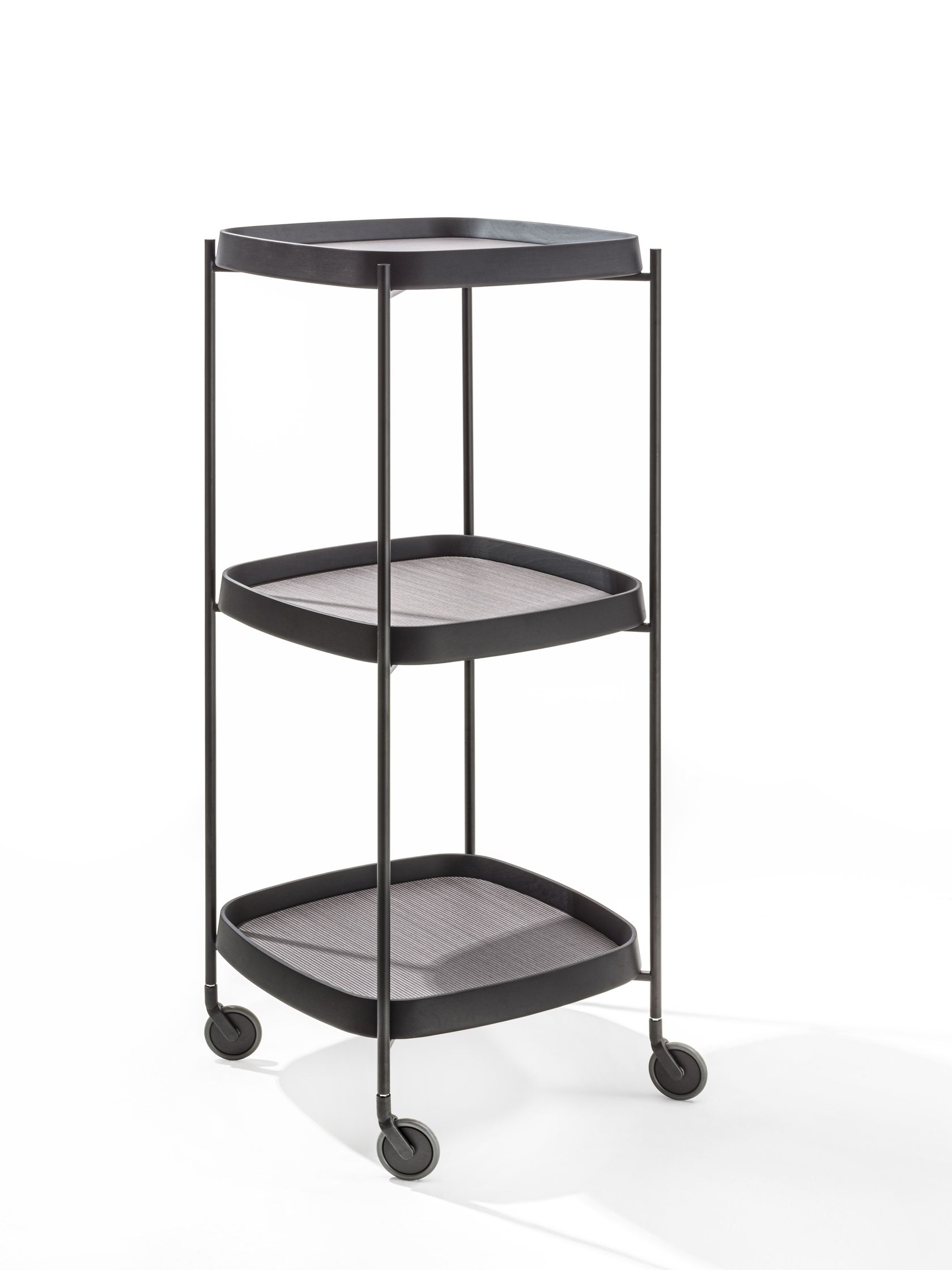 JET Walnut food trolley By Porada | design Carlo Ballabio