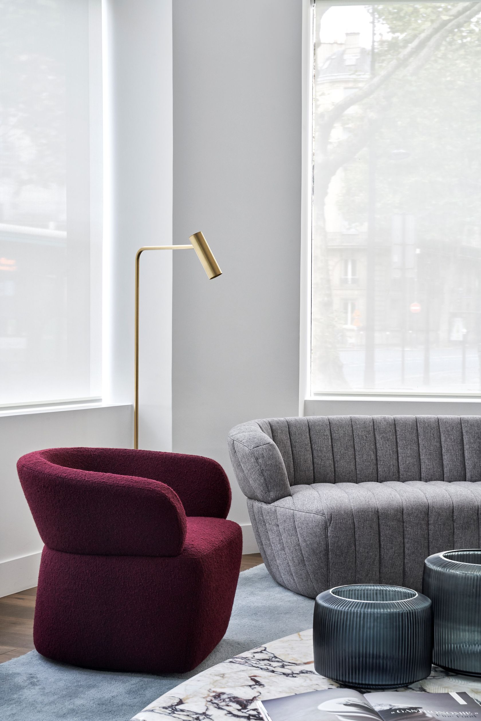 Upholstered fabric easy chair with armrests JOSEPHINE By Meridiani ...