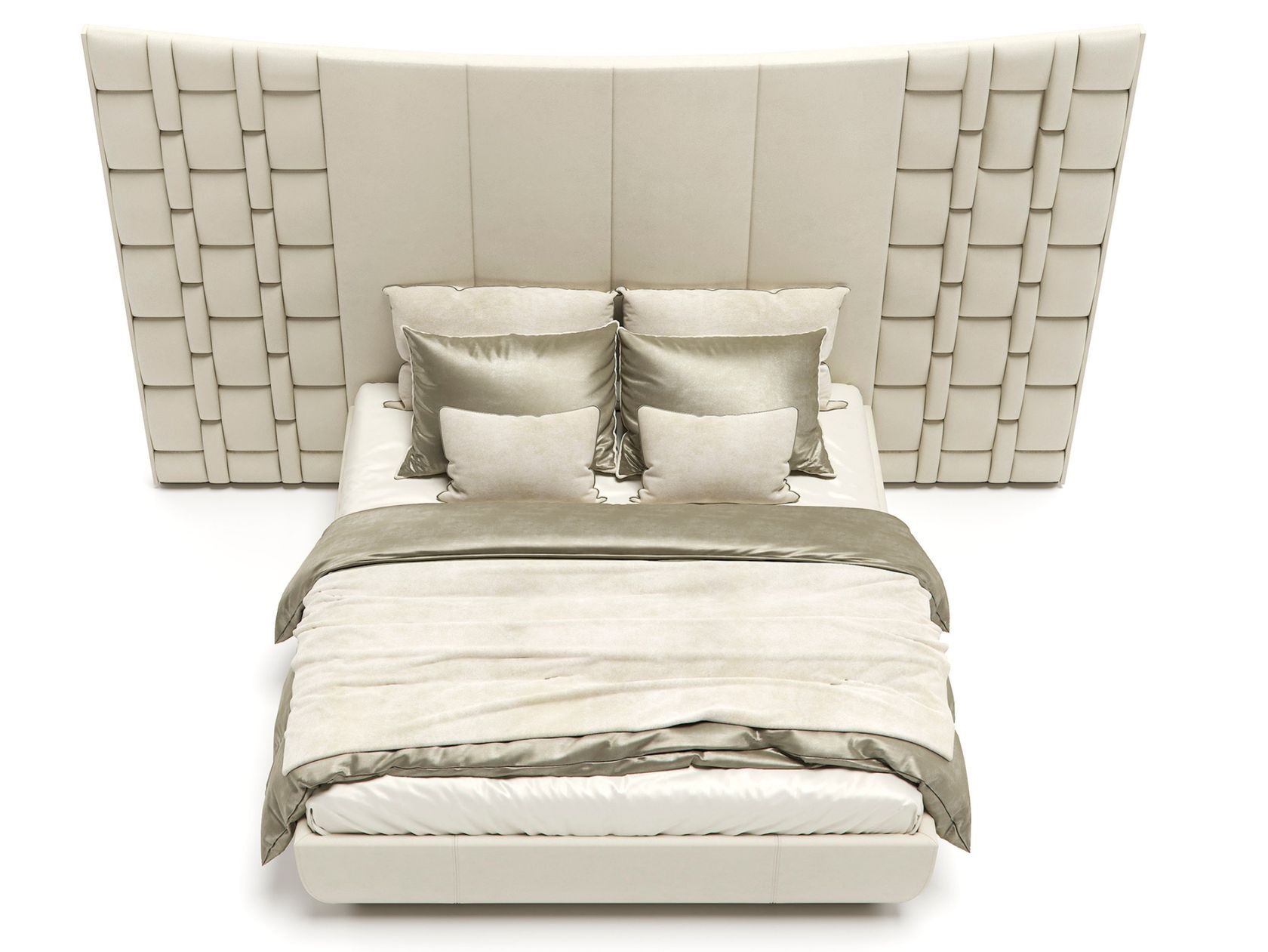 JUBILEE XL Leather king size bed with upholstered headboard By Capital ...