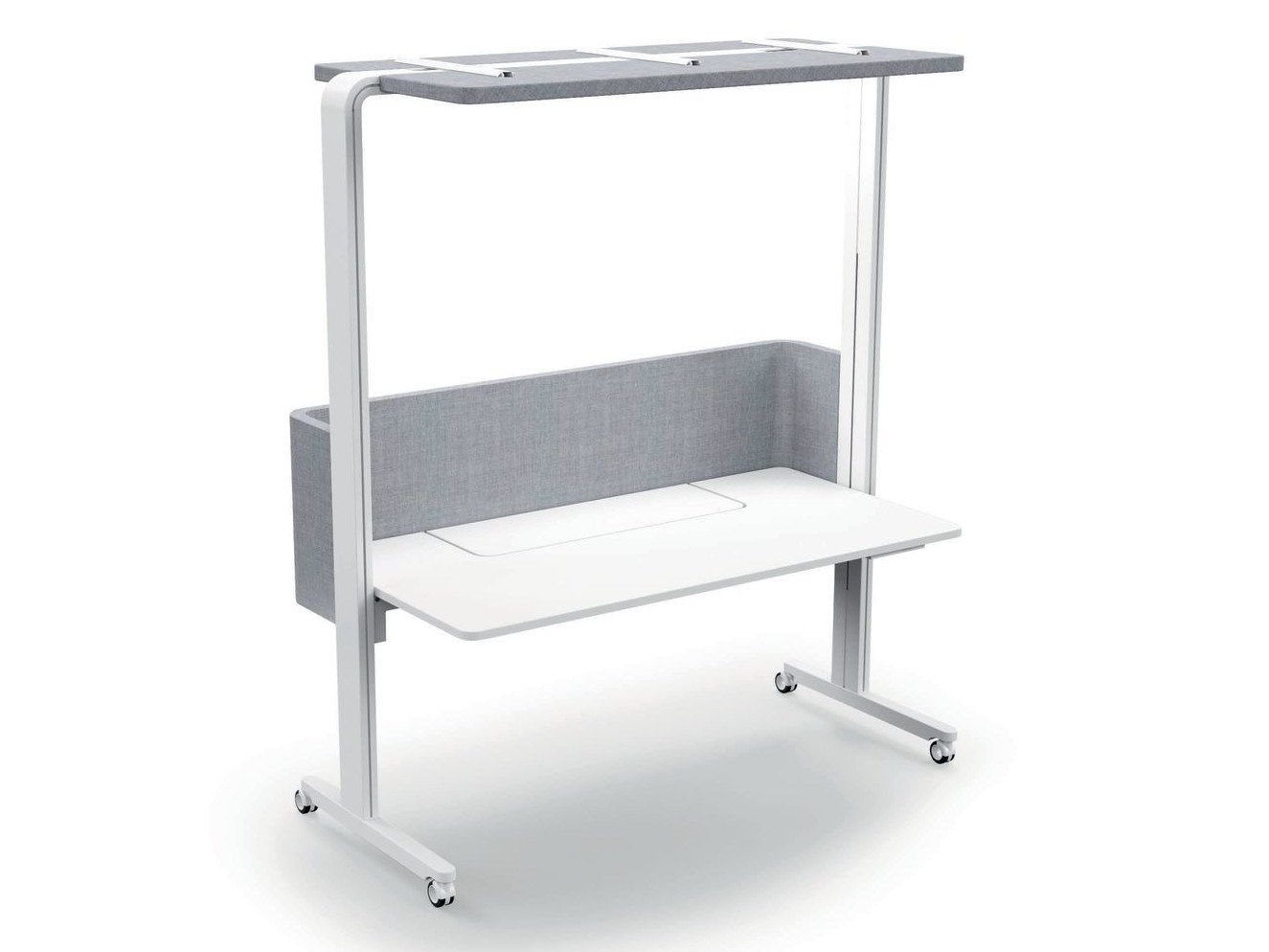 K+N STANDBY.OFFICE 2.0 Height-adjustable workstation desk with casters ...