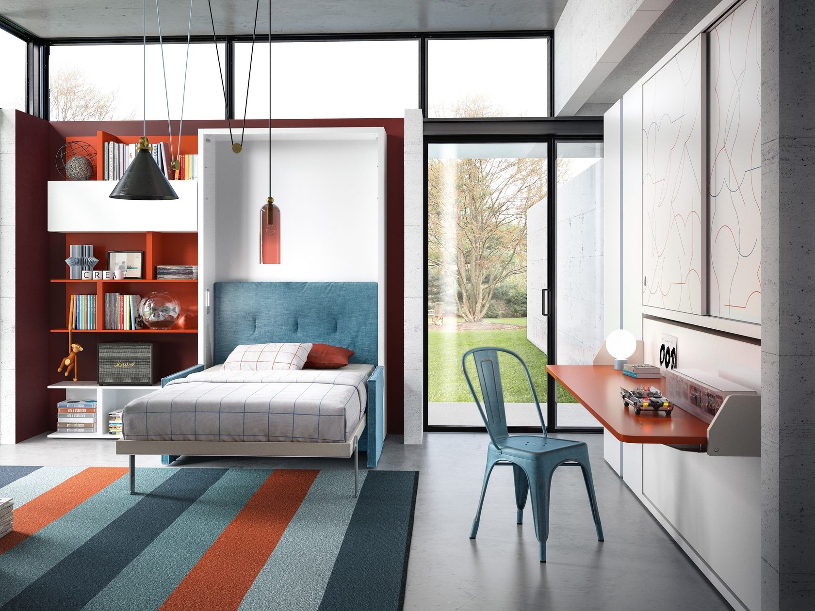 KALI PONTE BOARD Pull-down convertible bed By CLEI