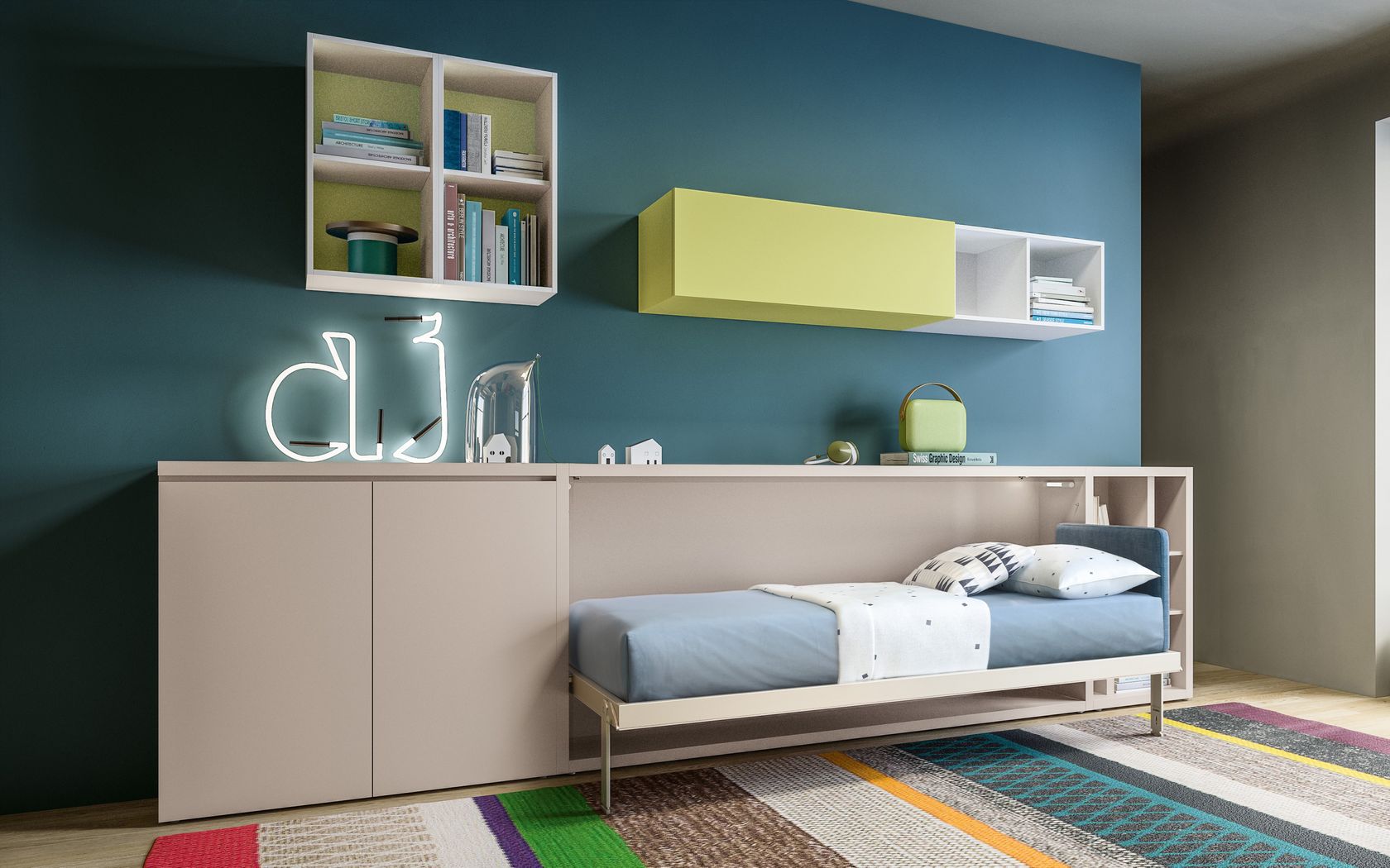 Pull-down single bed KALI STANDARD By CLEI
