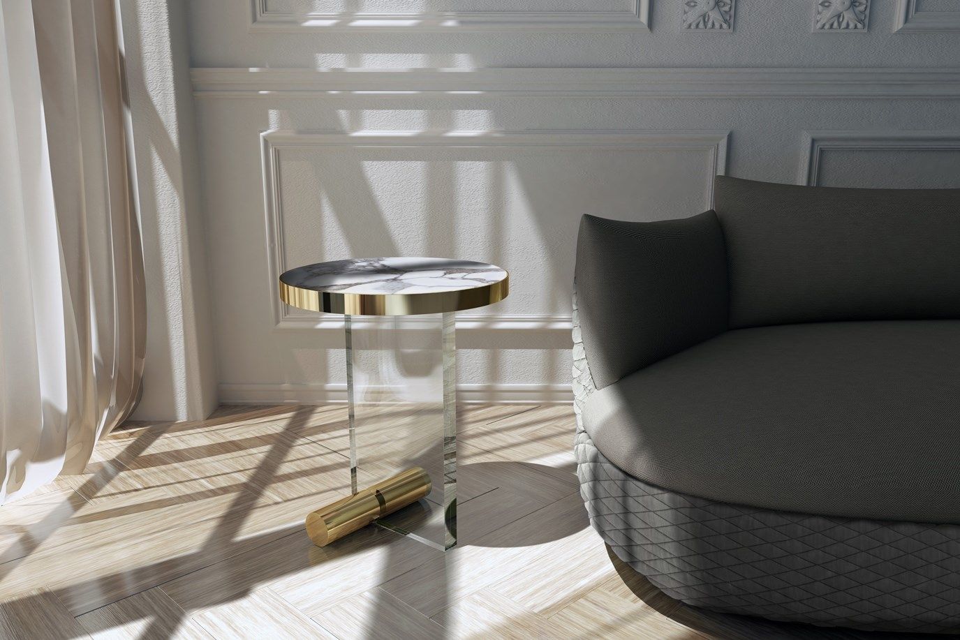 KANDINSKY CALACATTA | Round coffee table By OIA Design