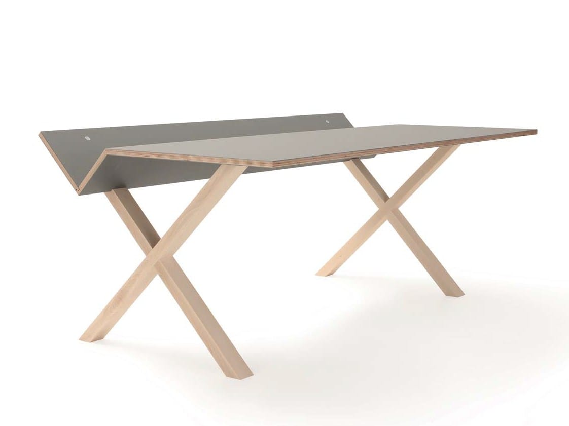 Rectangular multi-layer wood writing desk KANT By Nils Holger Moormann ...