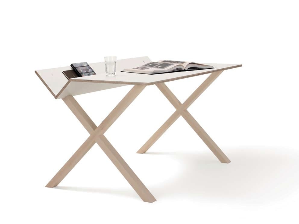 Rectangular multi-layer wood writing desk KANT By Nils Holger Moormann ...