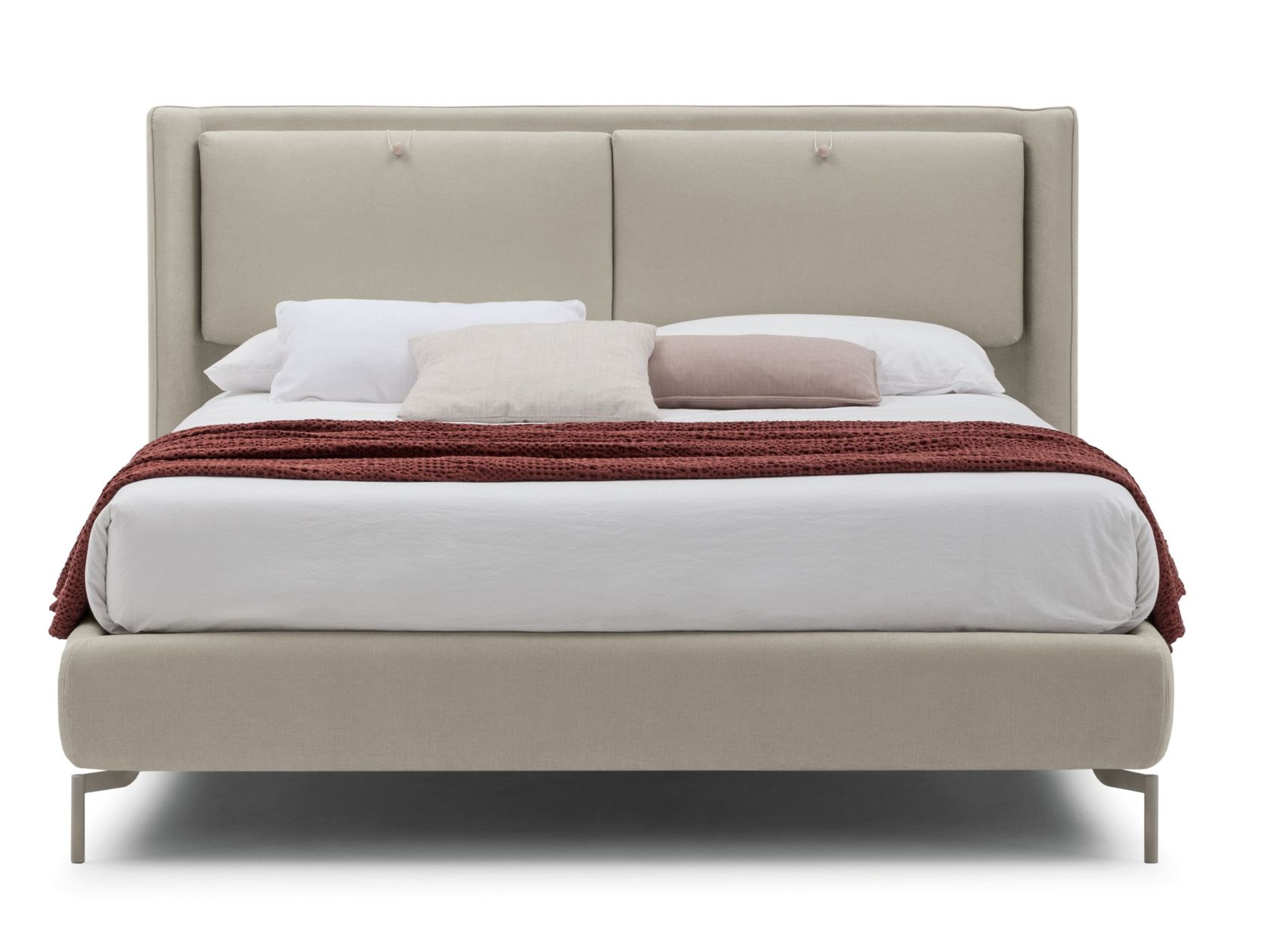 KATE Bed with upholstered headboard By Bolzan