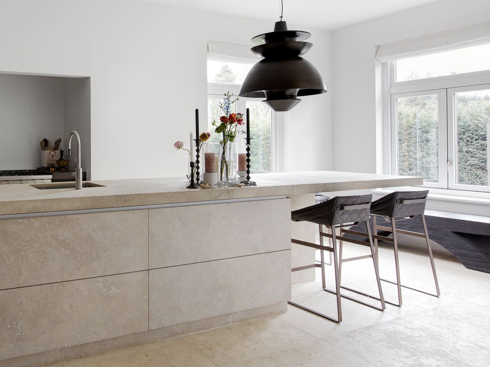 KEKKE LIVING Upholstered stool By Piet Boon | design Piet Boon