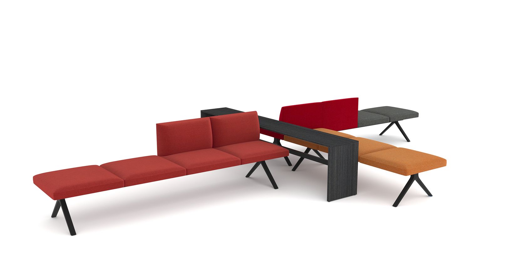 KIIK Modular bench seating By Arper