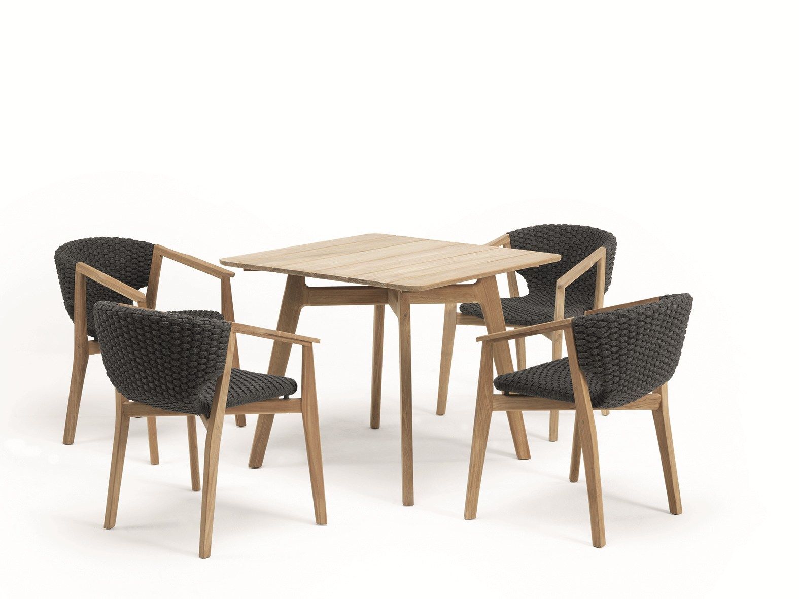 KNIT | Chair with armrests By Ethimo design Patrick Norguet