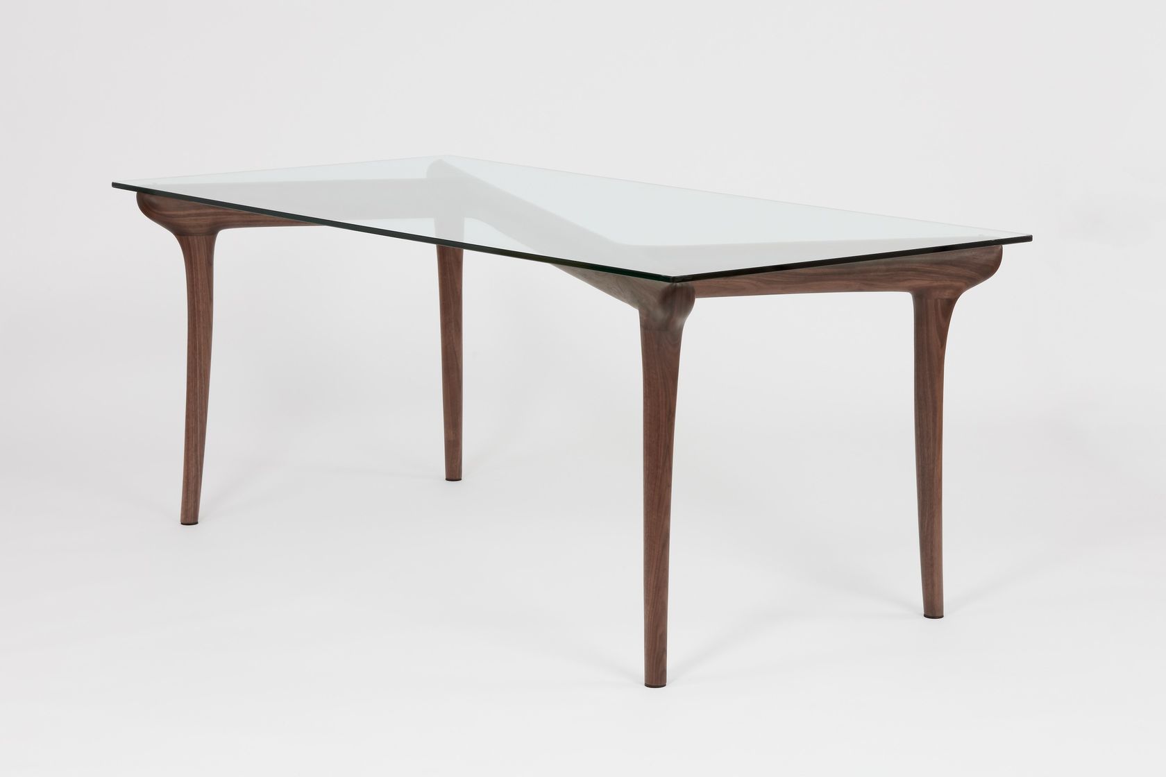 KO Walnut and glass table By In Element Designs | design Seiji Kuwabara