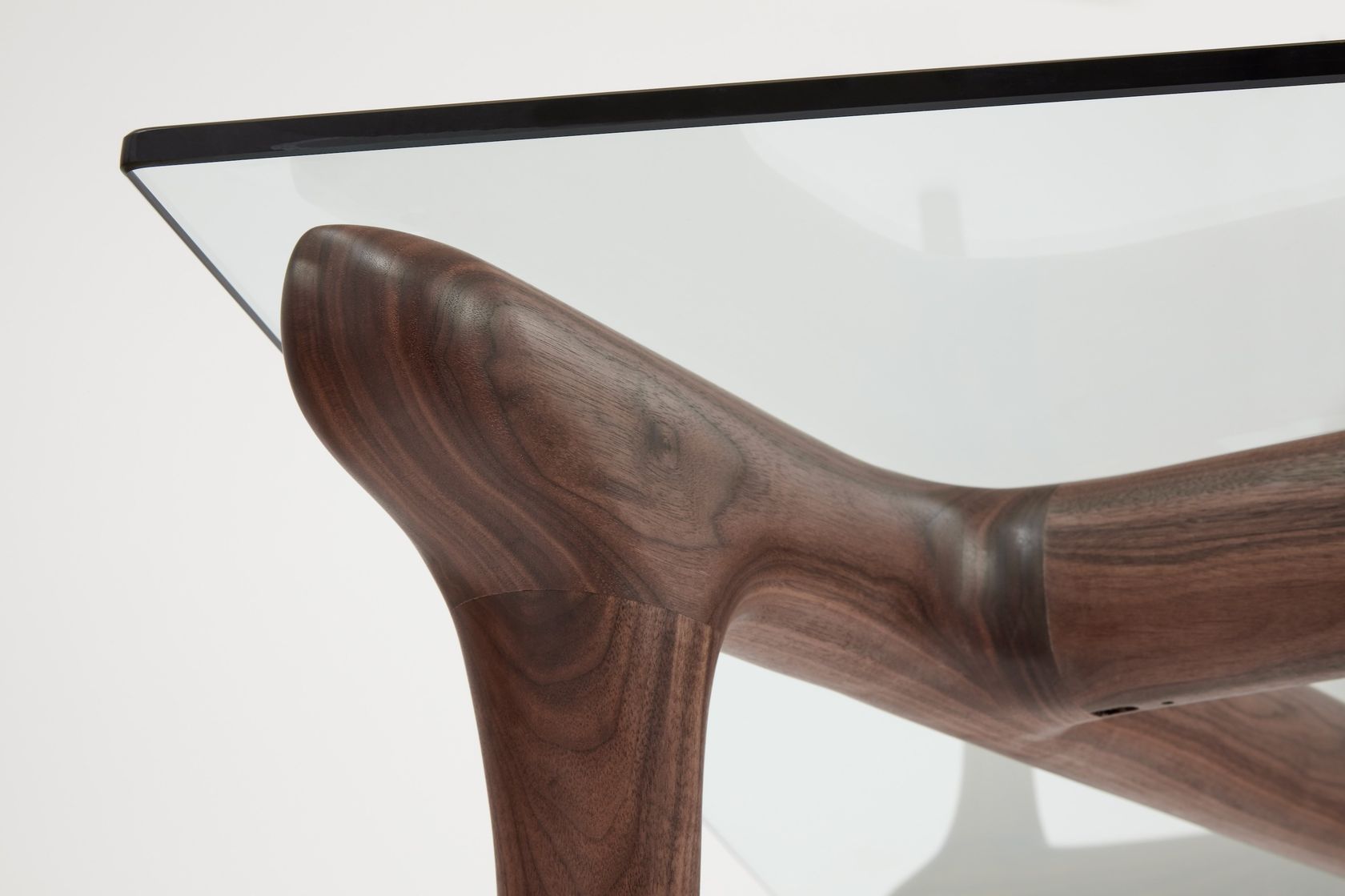 KO Walnut and glass table By In Element Designs | design Seiji Kuwabara