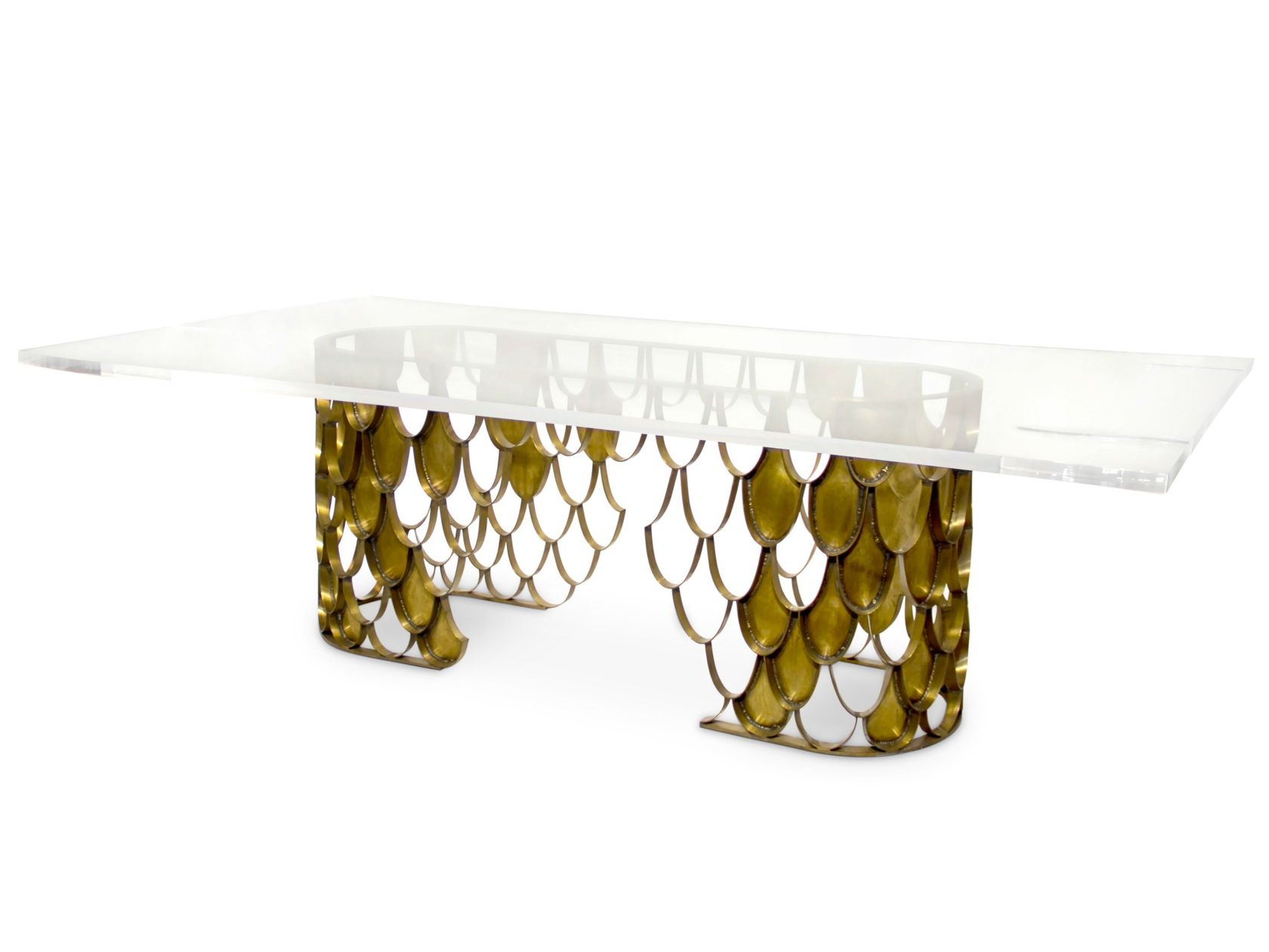 KOI II | Rectangular table Rectangular brass dining table By BRABBU