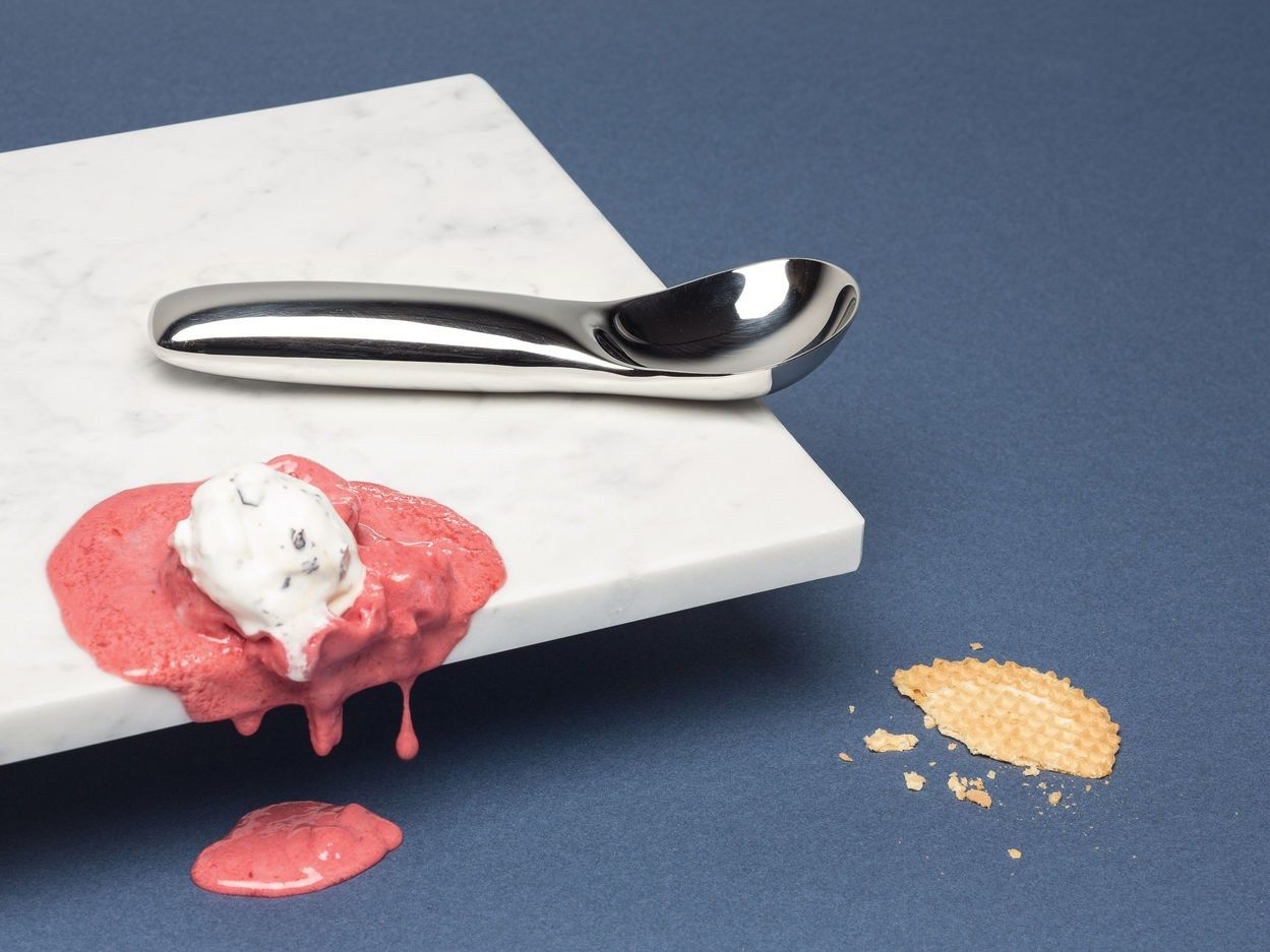 Stainless steel spoon KOKI By Alessi design Valerio Sommella