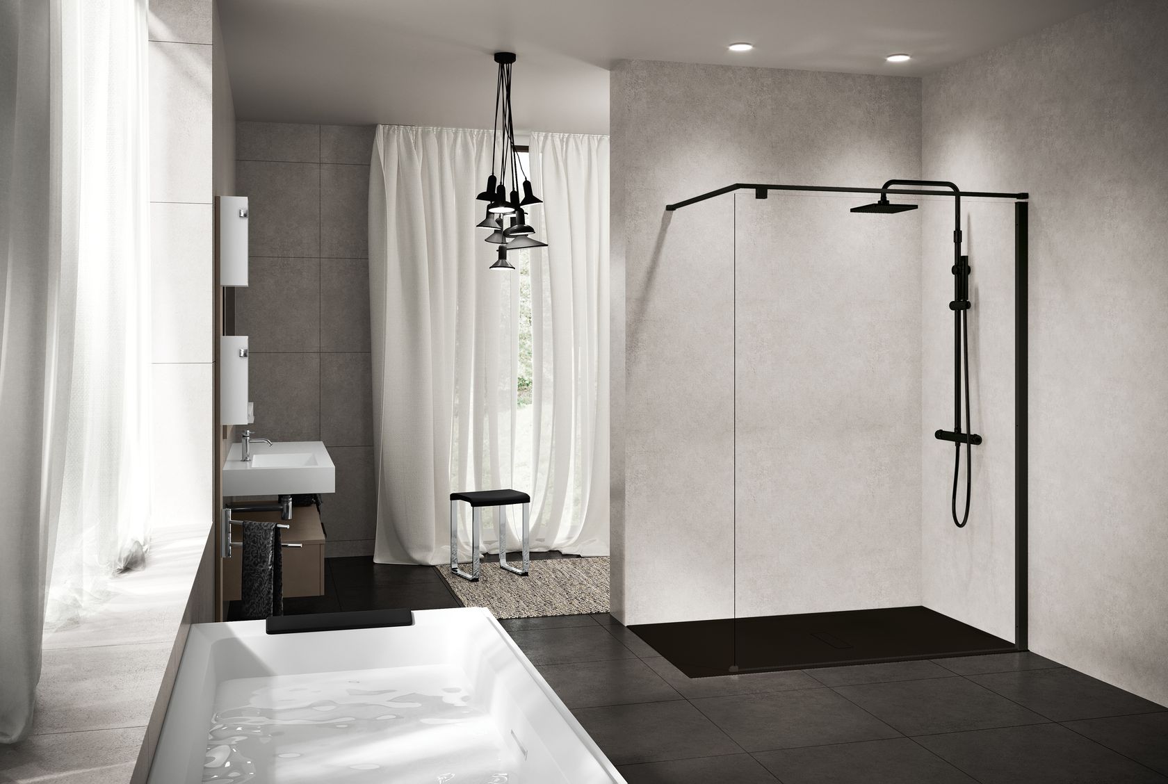 KUADRA H Parete fissa in alluminio e vetro temprato By NOVELLINI ...