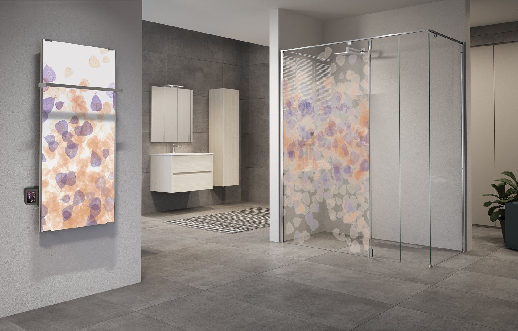 KUADRA HFA Pivoting section for shower panel By NOVELLINI