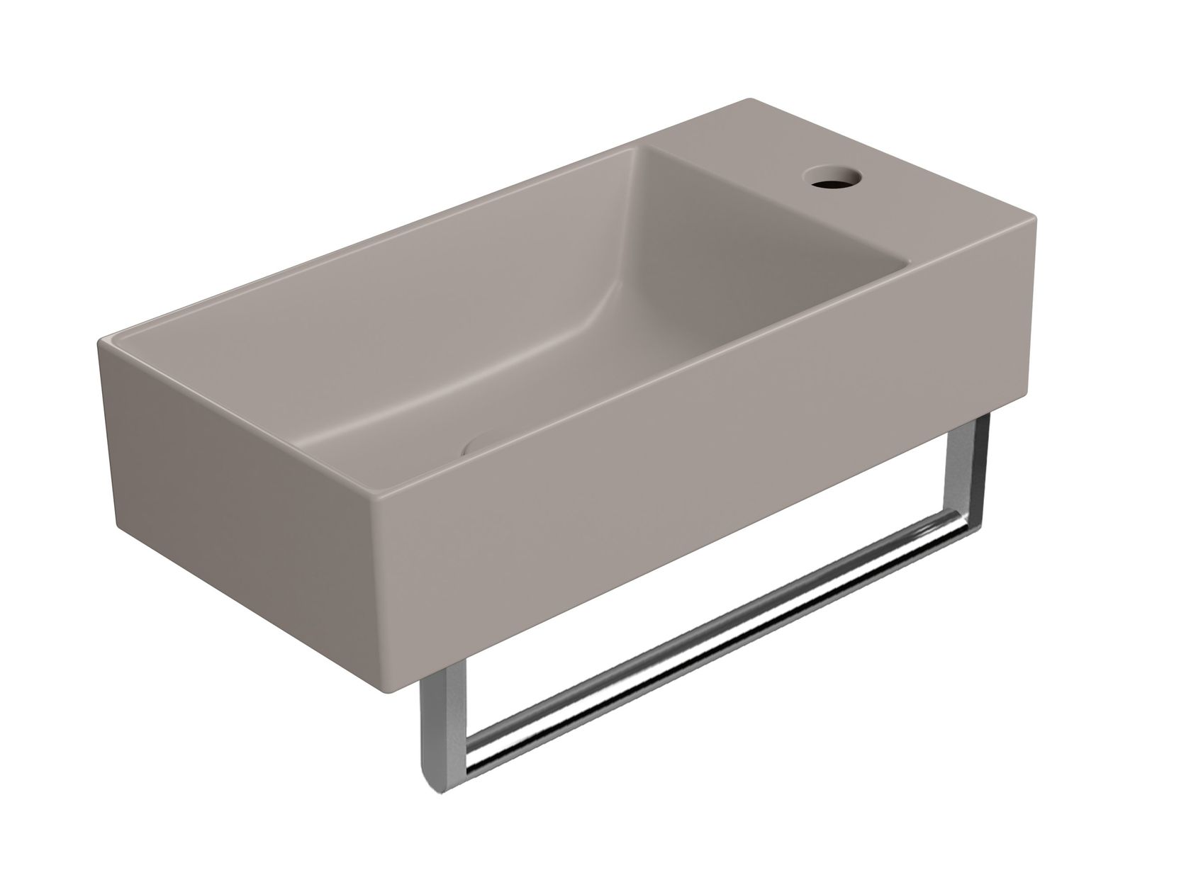 KUBE X 50X25 | Handrinse basin Rectangular ceramic handrinse basin By ...