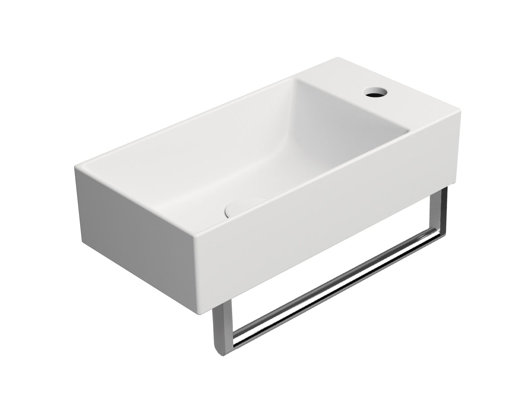 KUBE X 50X25 | Handrinse basin Rectangular ceramic handrinse basin By ...